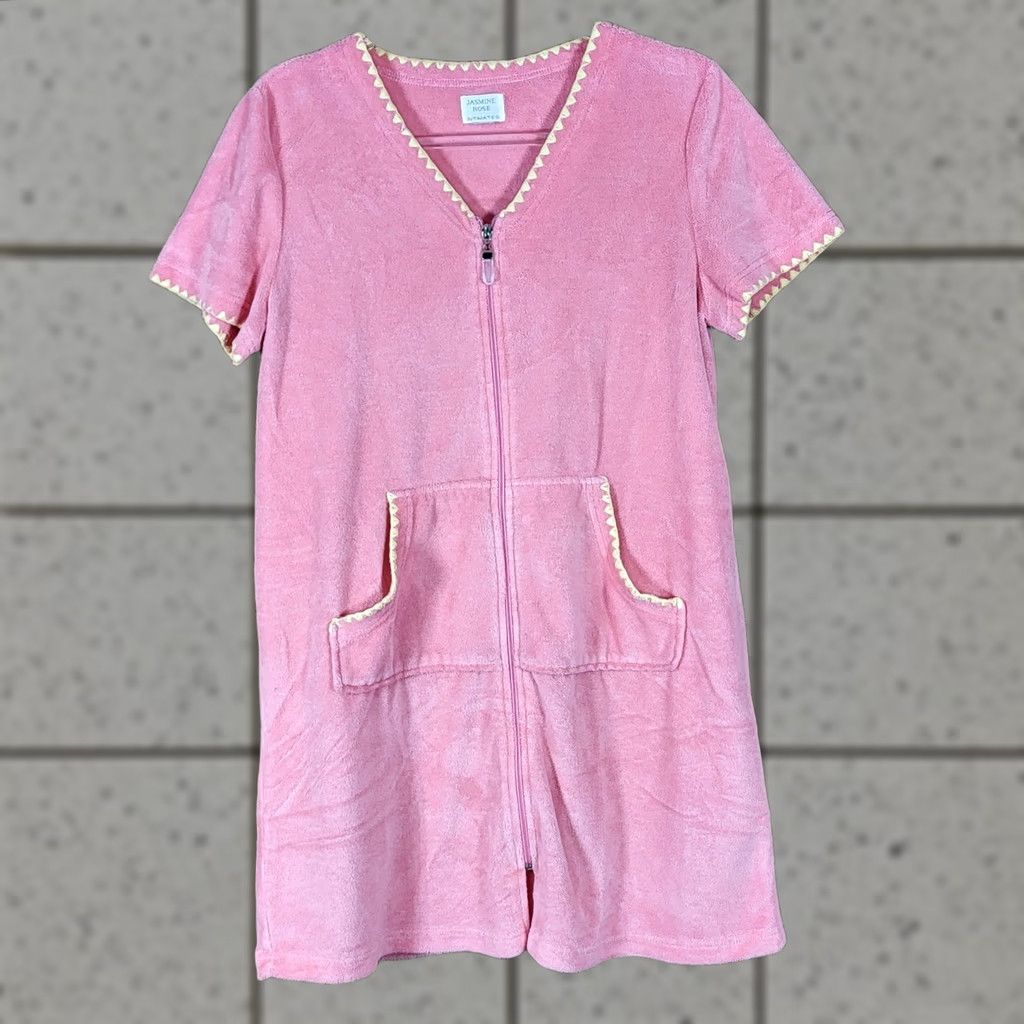 Vintage Jasmine Rose Intimates Robe Women L Pink Barbiecore Coquette ...