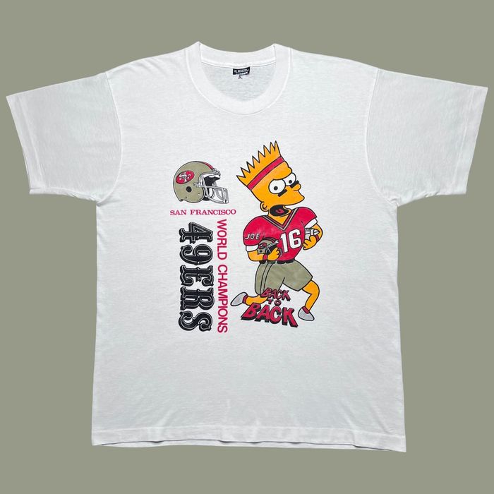 Vintage Vintage 90s NFL San Francisco 49ers Bart Simpson Cartoon Tee ...
