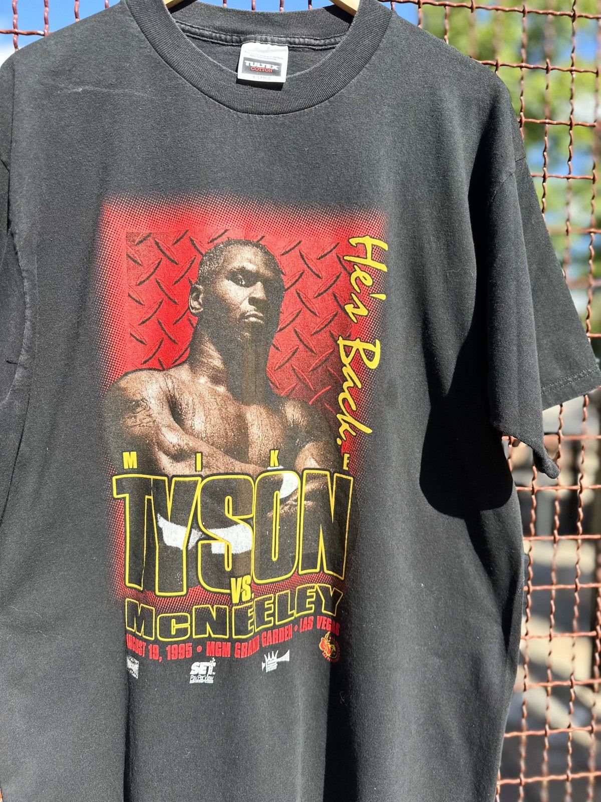 Vintage 1995 VINTAGE “MIKE TYSON VS. McNEELEY” BOXING TEE | Grailed