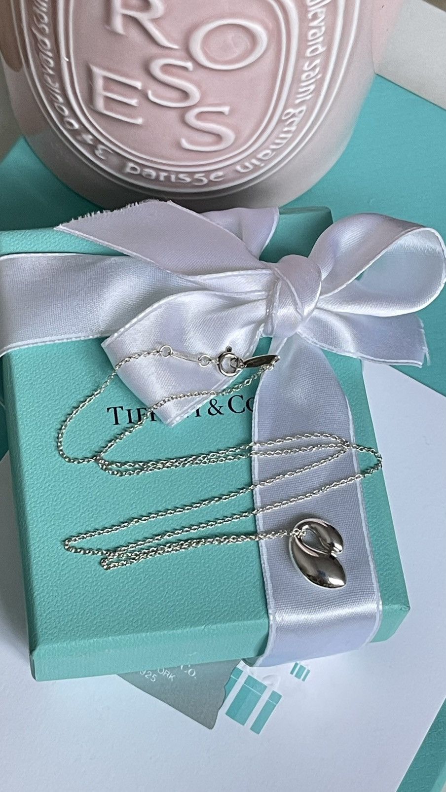 Tiffany & Co. Tiffany & Co Elsa Peretti Double Teardrop Necklace 18 NEW ...