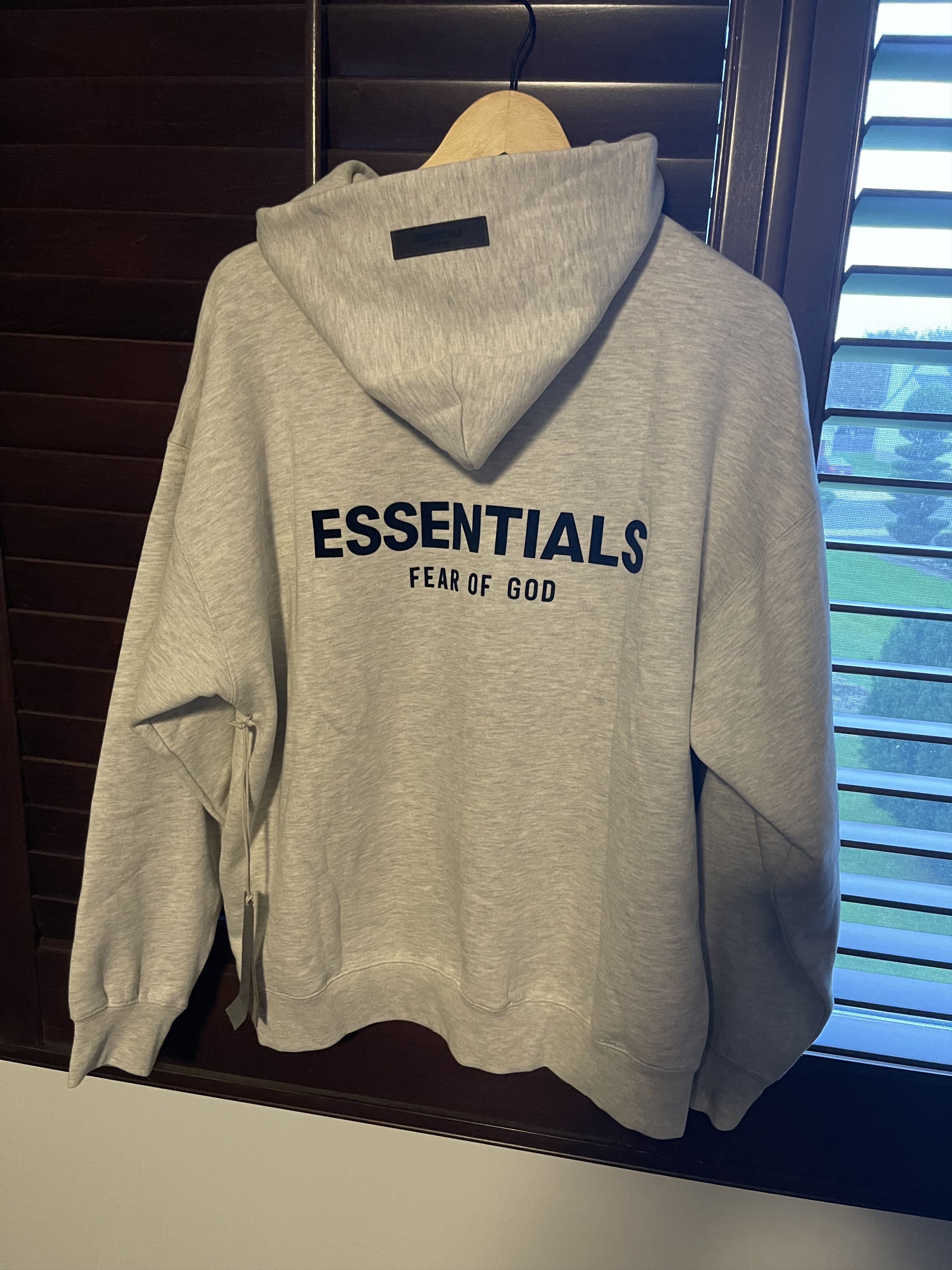 Essentials × Fear of God Fear of God Essentials Hoodie 'Light Oatmeal ...
