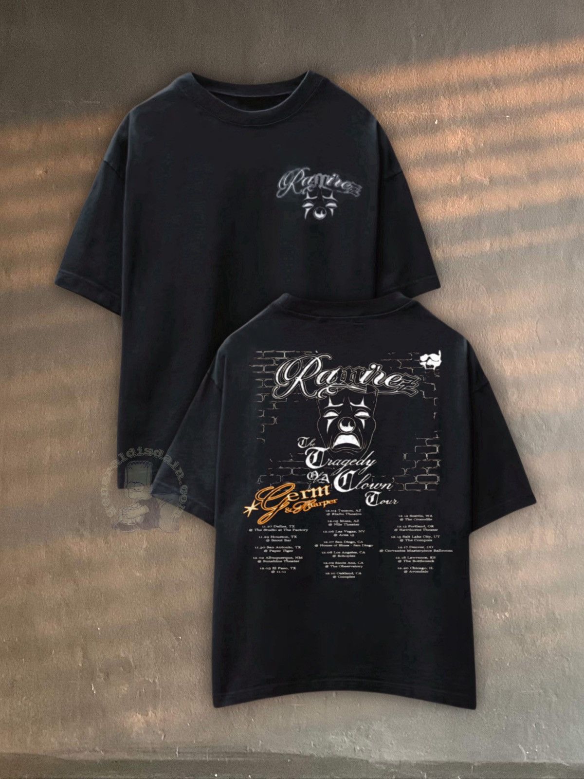 G59 Records × Streetwear Ramirez x G59 Records x GERM TTOAC Tour T tragedy of a clown | Grailed