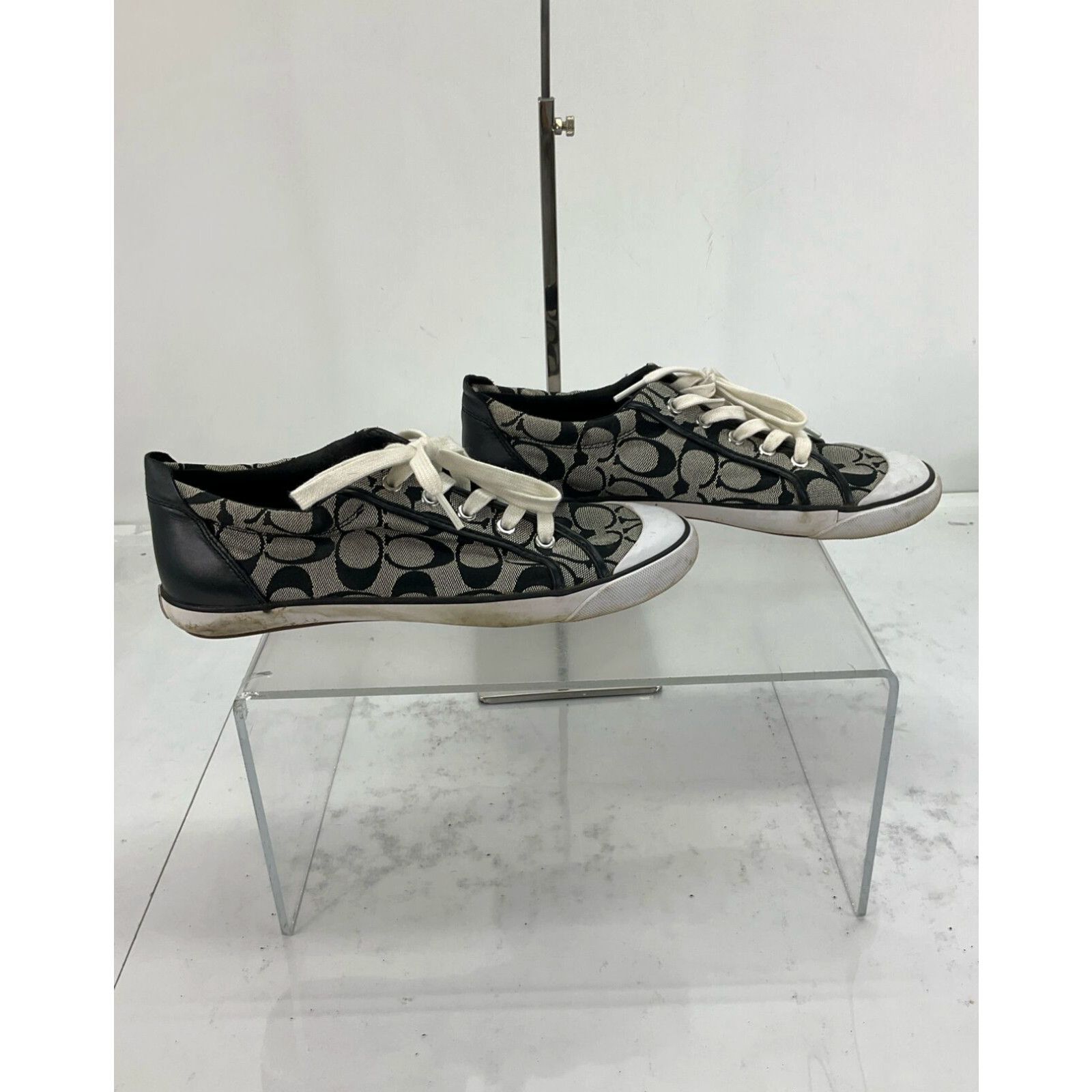 Coach Coach Barrett II Gray Black Signature Jacquard Fashion Sneakers ...