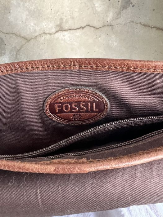 Vintage Vintage Leather Fossil Side Bag | Grailed