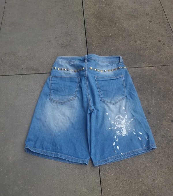 Vintage Vintage graphic jorts with diamonds and spidey print | Grailed