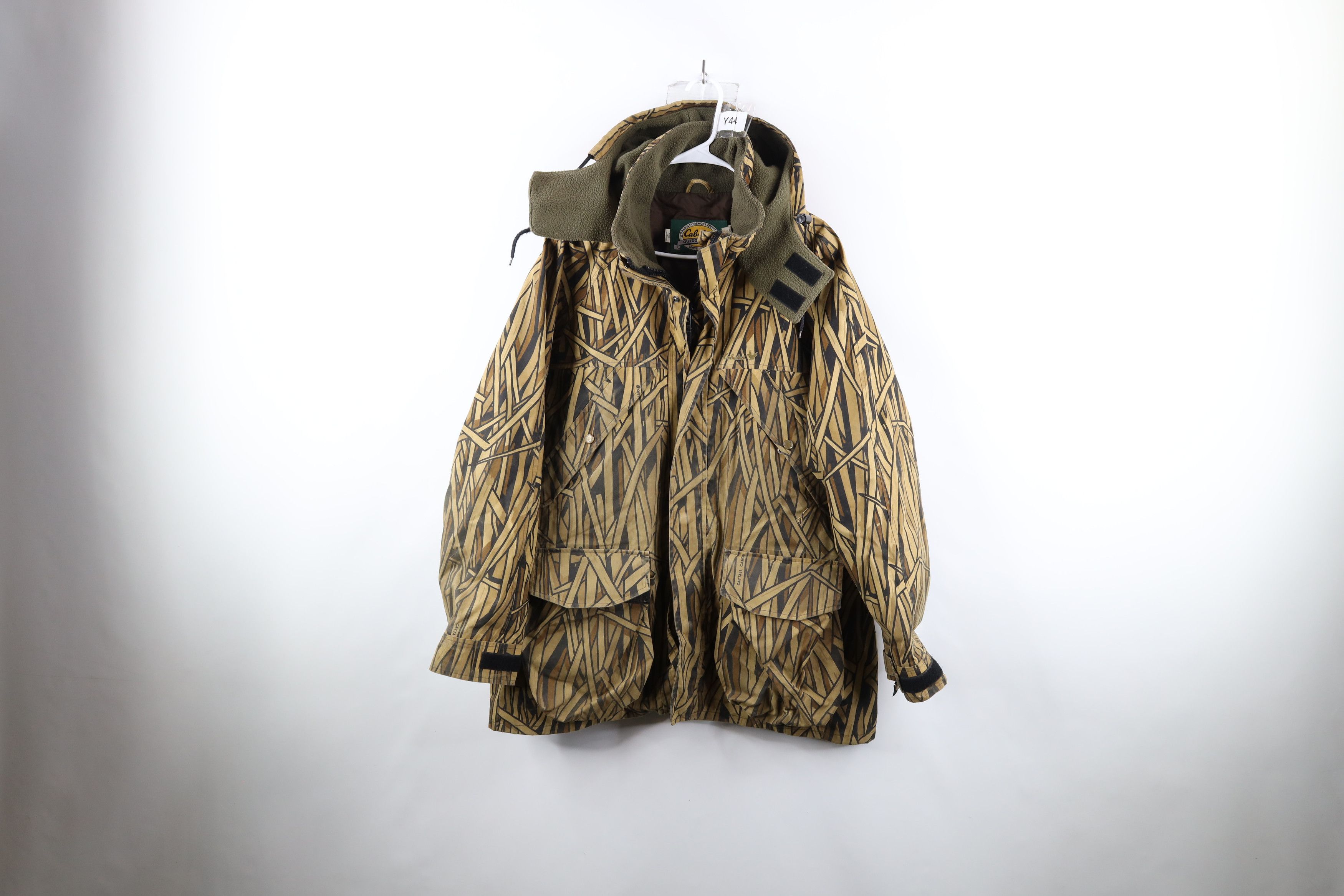 Cabelas × Vintage Vintage 90s Cabelas Cattail Camouflage Hooded Jacket ...