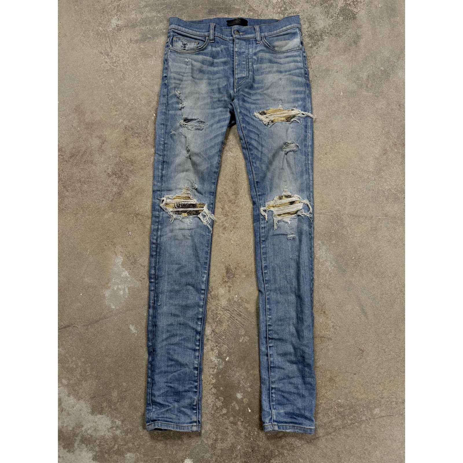 Amiri Amiri MX1 Light Wash Aloha Patch Used 30 | Grailed