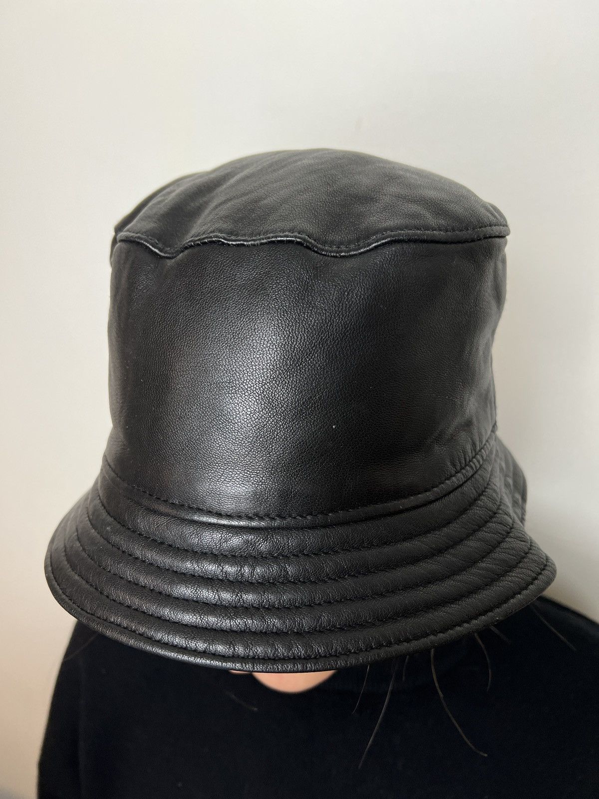 Archival Clothing × Avant Garde × Vintage vintage leather bucket hat ...