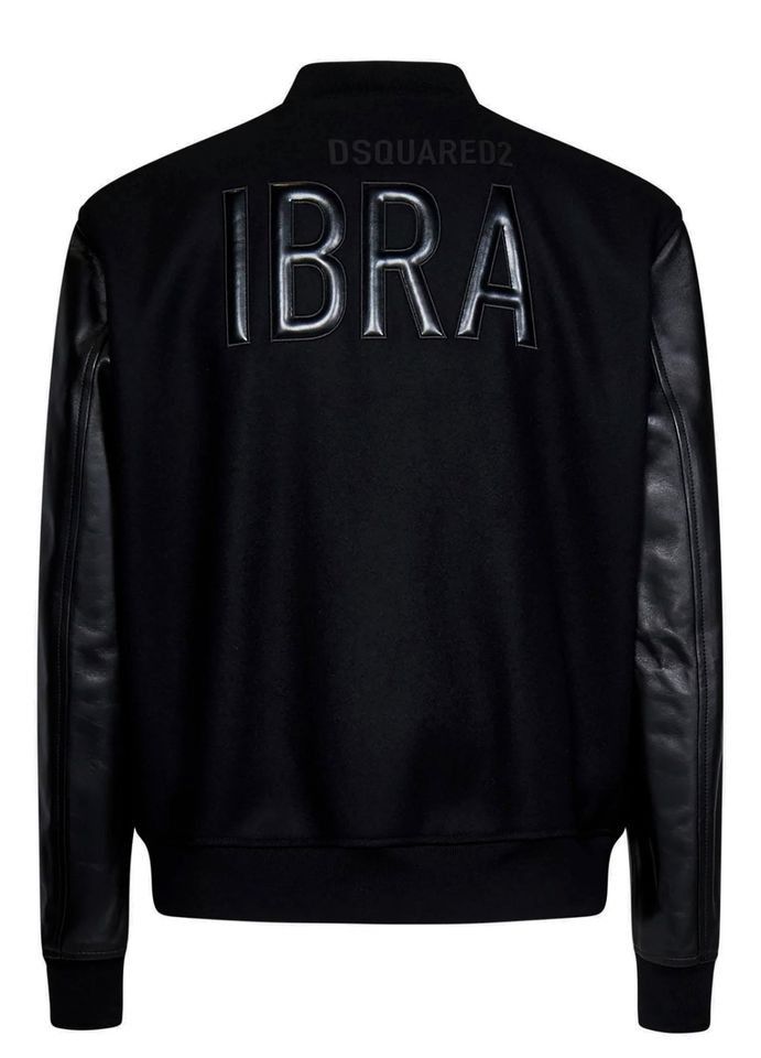 Dsquared2 Dsquared2 x Ibrahimovic Varsity Jacket Black Men's Size 50 ...