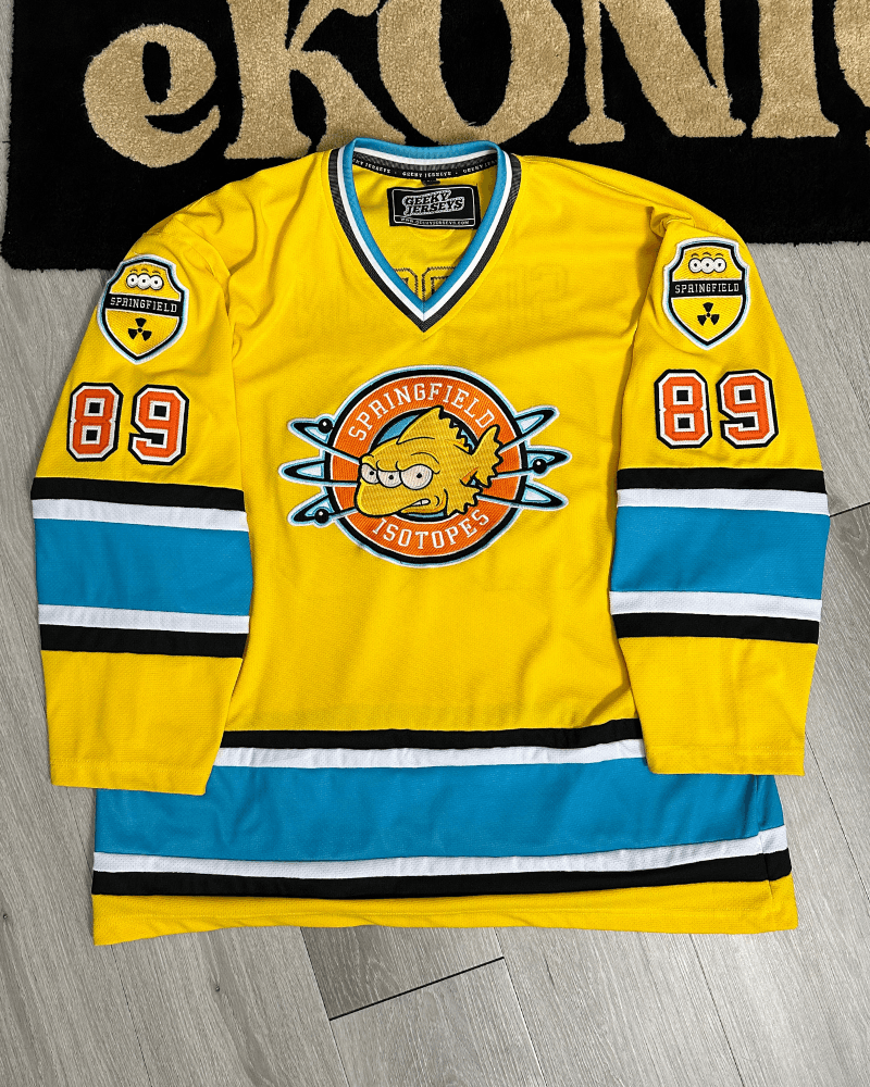 The Simpsons Rare Simpsons Springfield Isotopes Geeky Hockey Jersey ...
