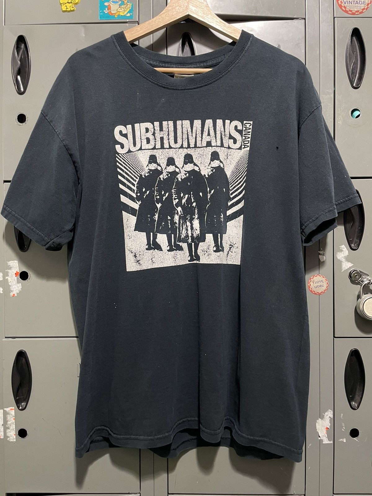 Band Tees × Vintage Subhumans vintage hardcore punk metal band tee ...