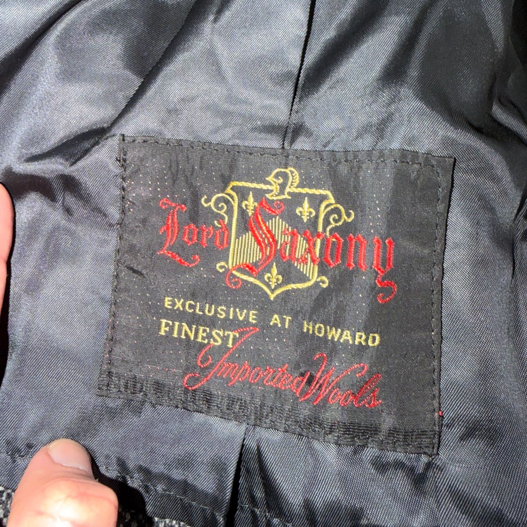 Vintage VINTAGE Lord Saxony Coat Trench Men's Wool Tweed Overcoat Long ...