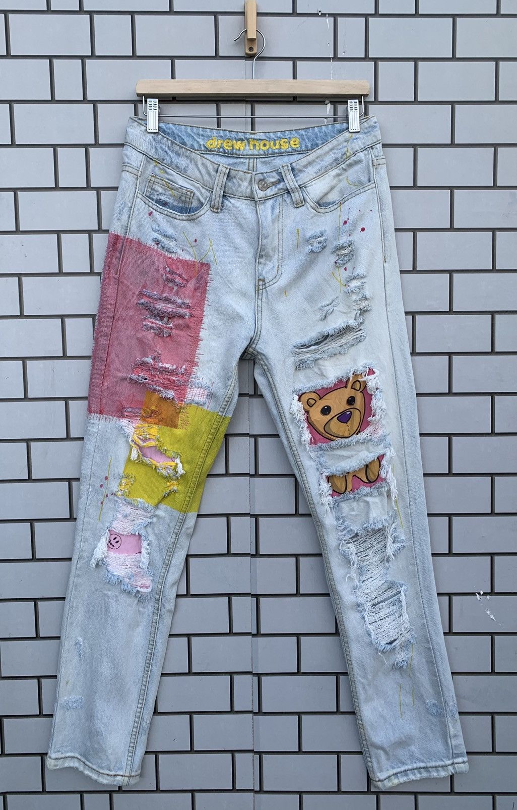 Avant Garde × Drew House × Streetwear Drew House Smile Distressed Denim ...