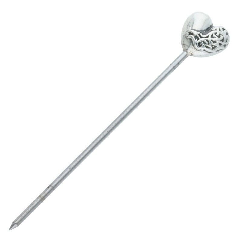 Chrome Hearts Chrome Hearts Heart Stick Lapel Pin Silver | Grailed