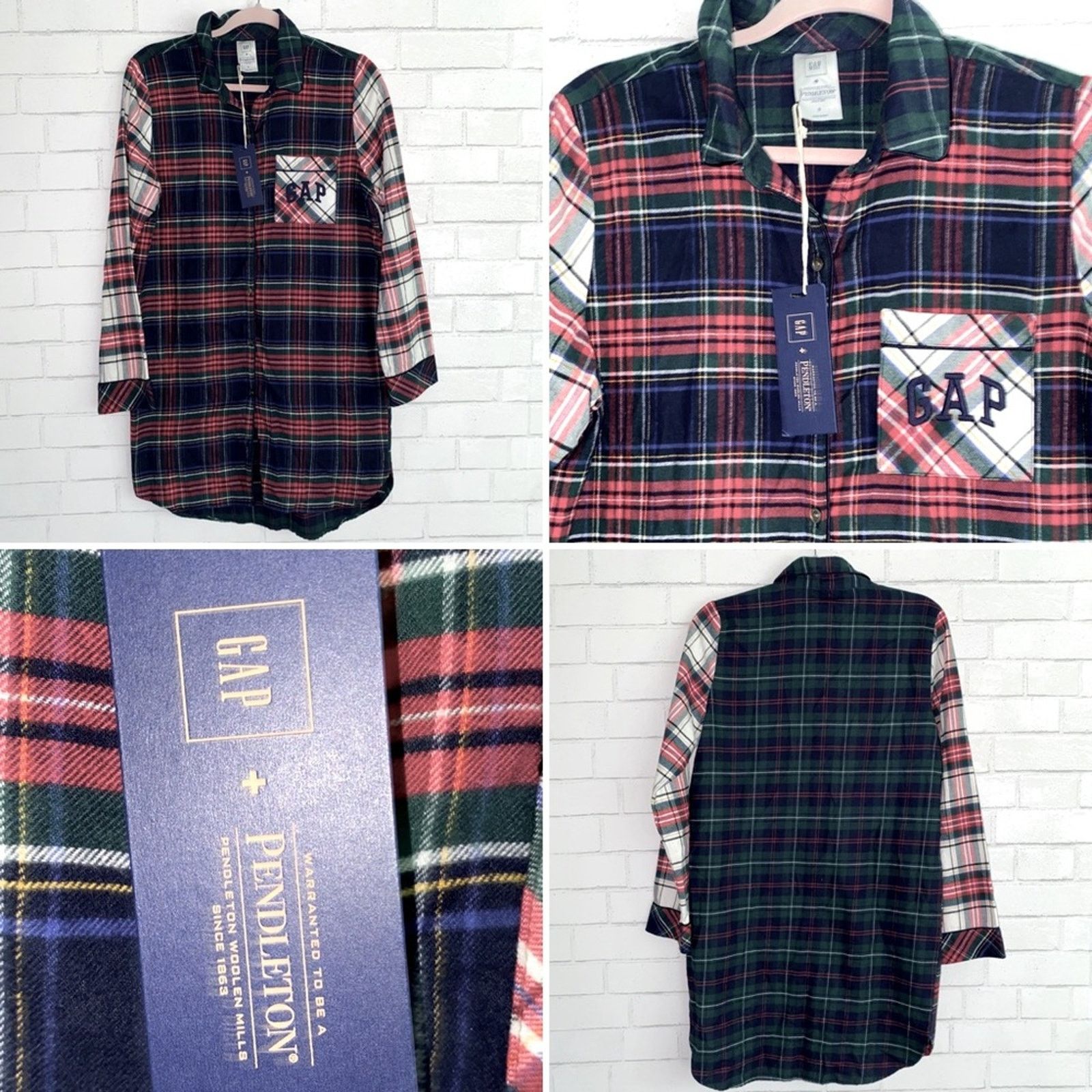 NEW Gap x Pendleton Plaid Flannel Women s Sleep Shirt NWT S Tops