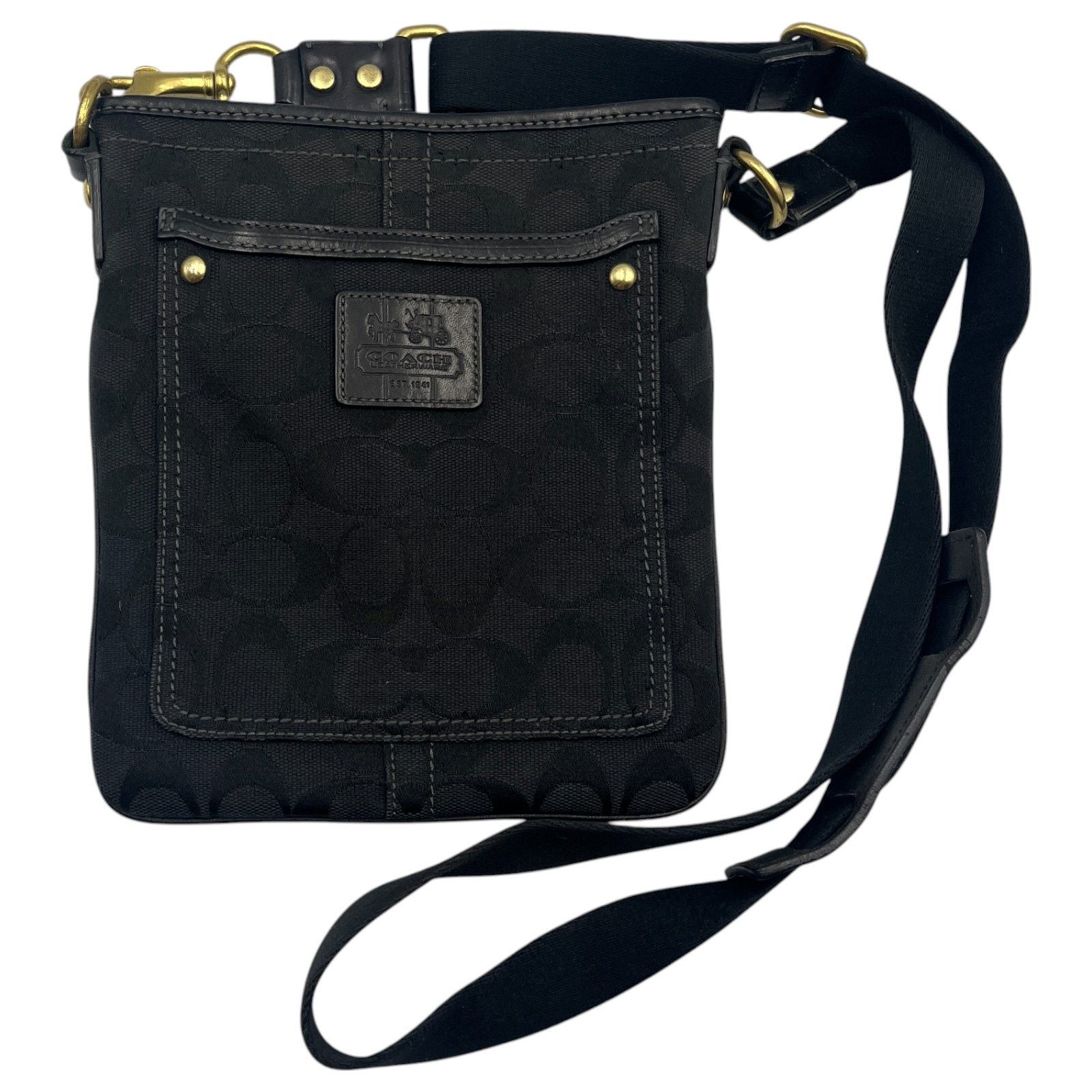 Coach Coach Canvas Monogram Swingpack Sling Crossbody Bag Black | Grailed