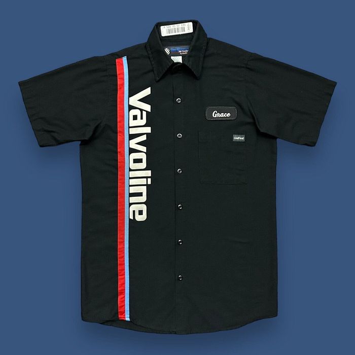 Vintage Valvoline Work Shirt Mechanic Car Racing Employee Button | Grailed