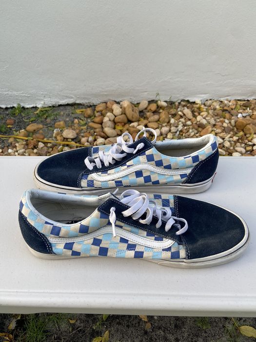 Vans Blue Checkered Vans Sk8 Low | Grailed