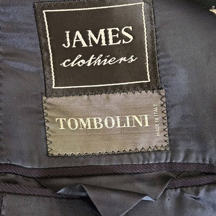 Tombolini Tombolini Italian Black Suit Coat and Vest Chest Size 48 ...