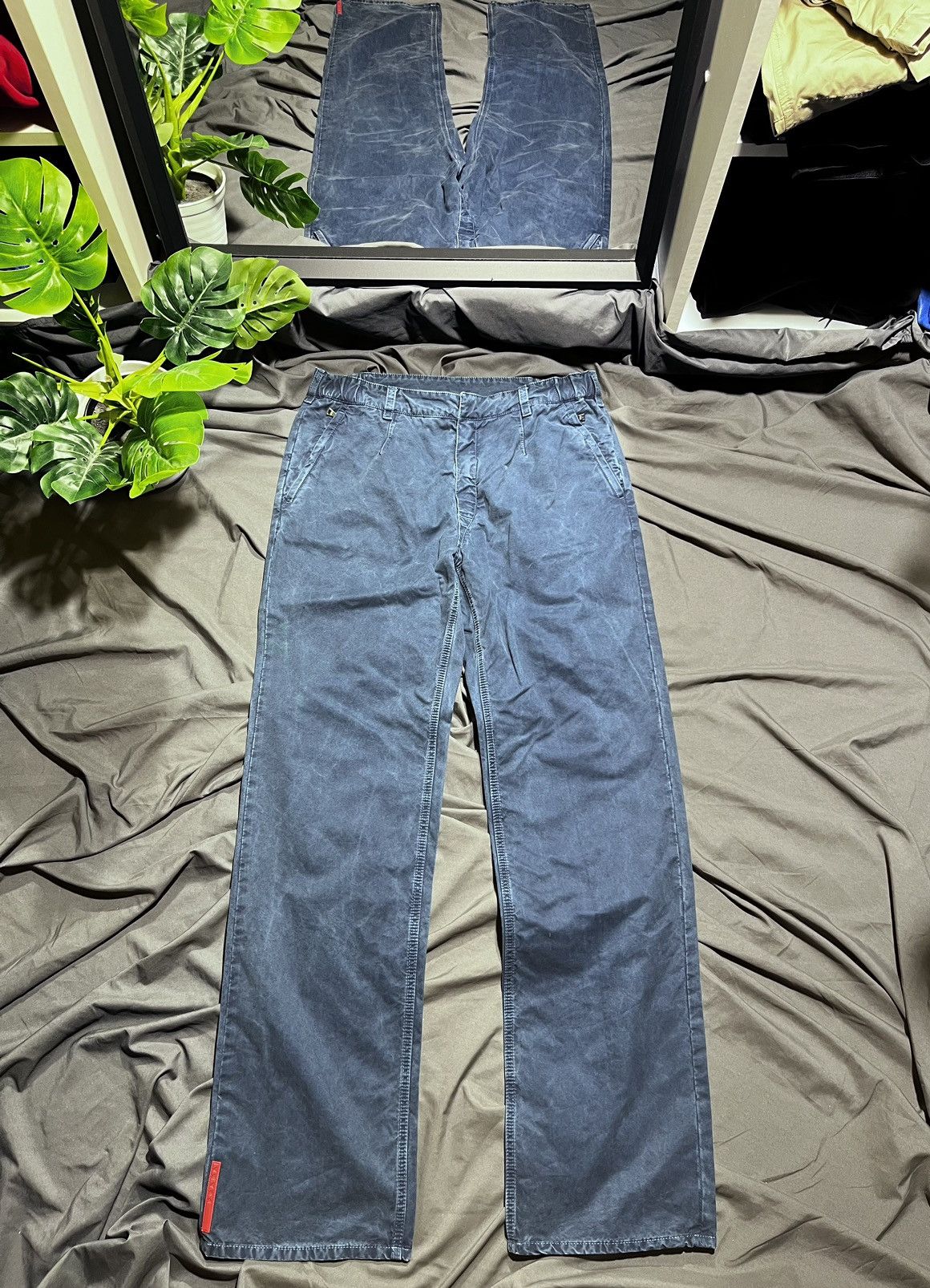 Prada Vintage Prada pants luxury red tab 90s zip pocket Streetwear ...