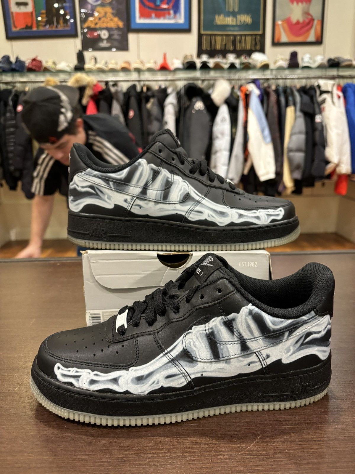 Nike Nike Air Force 1 Low “Black Skeleton Halloween” | Grailed