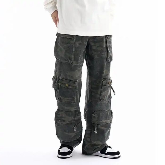 Vintage Baggy Pocket Artic Camo Punk Cargo Pants | Grailed