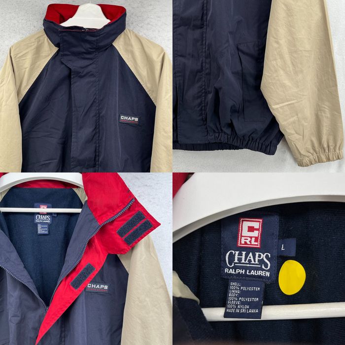Chaps Vintage Chaps Ralph Lauren Windbreaker Jacket Mens Large Full Zip ...