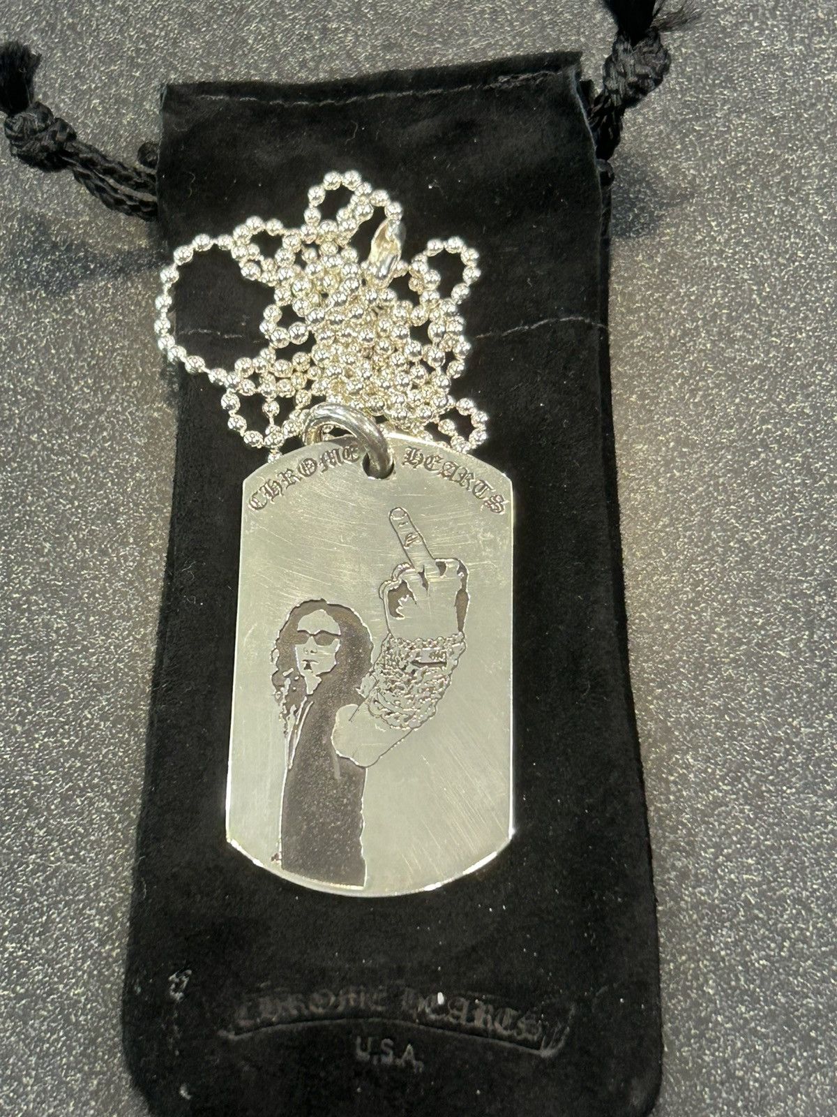 Chrome Hearts Chrome Hears American Flag Richard Stark Dog Tag | Grailed