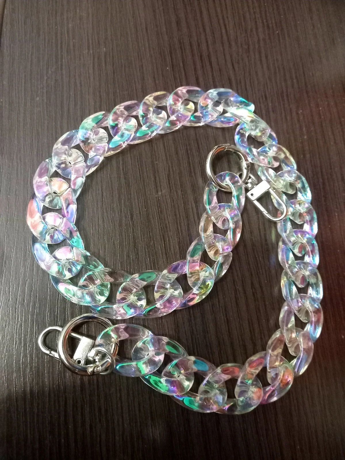 Chain × Cuban Link Chain × Streetwear Iridescent Acrylic Chunky Chain ...