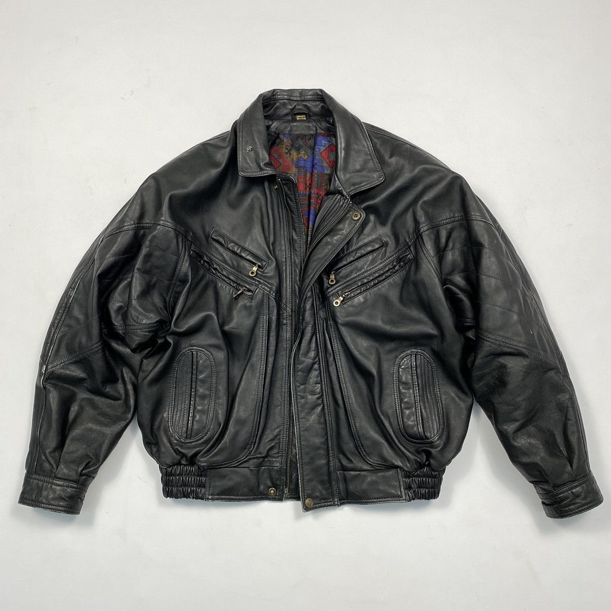 Streetwear × Vintage Vintage Leather jacket carti margiela balenciaga ...