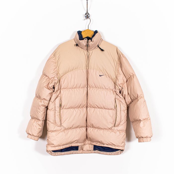Nike Nike Beige Zip Up Long Puffer Jacket | Grailed