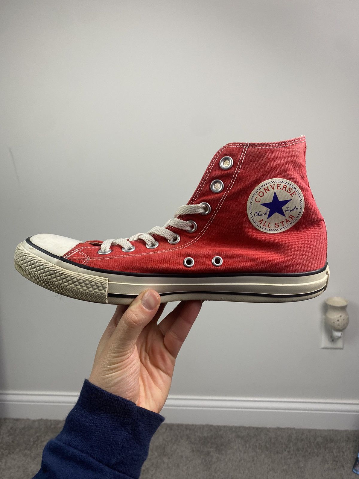 Converse × Streetwear × Vintage Red classic converse hi tops | Grailed
