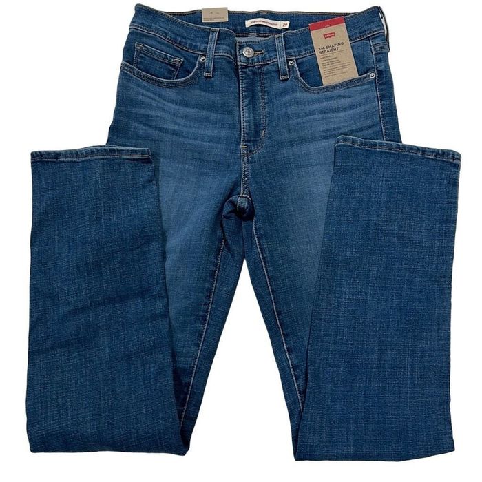 Levi's LEVIS LEVI STRAUSS & CO. 314 Shaping Straight Mid Rise Tummy ...