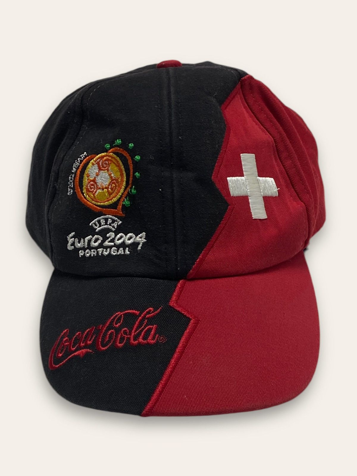 Coca Cola × Vintage Vintage COCA COLA Red Black Euro 2004 Big Logo ...