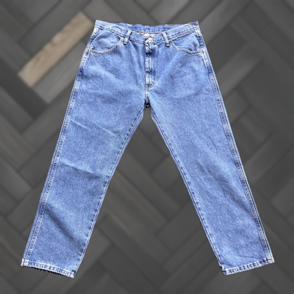 Wrangler Wrangler Rustler Mens Straight Leg 36x29 Blue Denim Jean ...