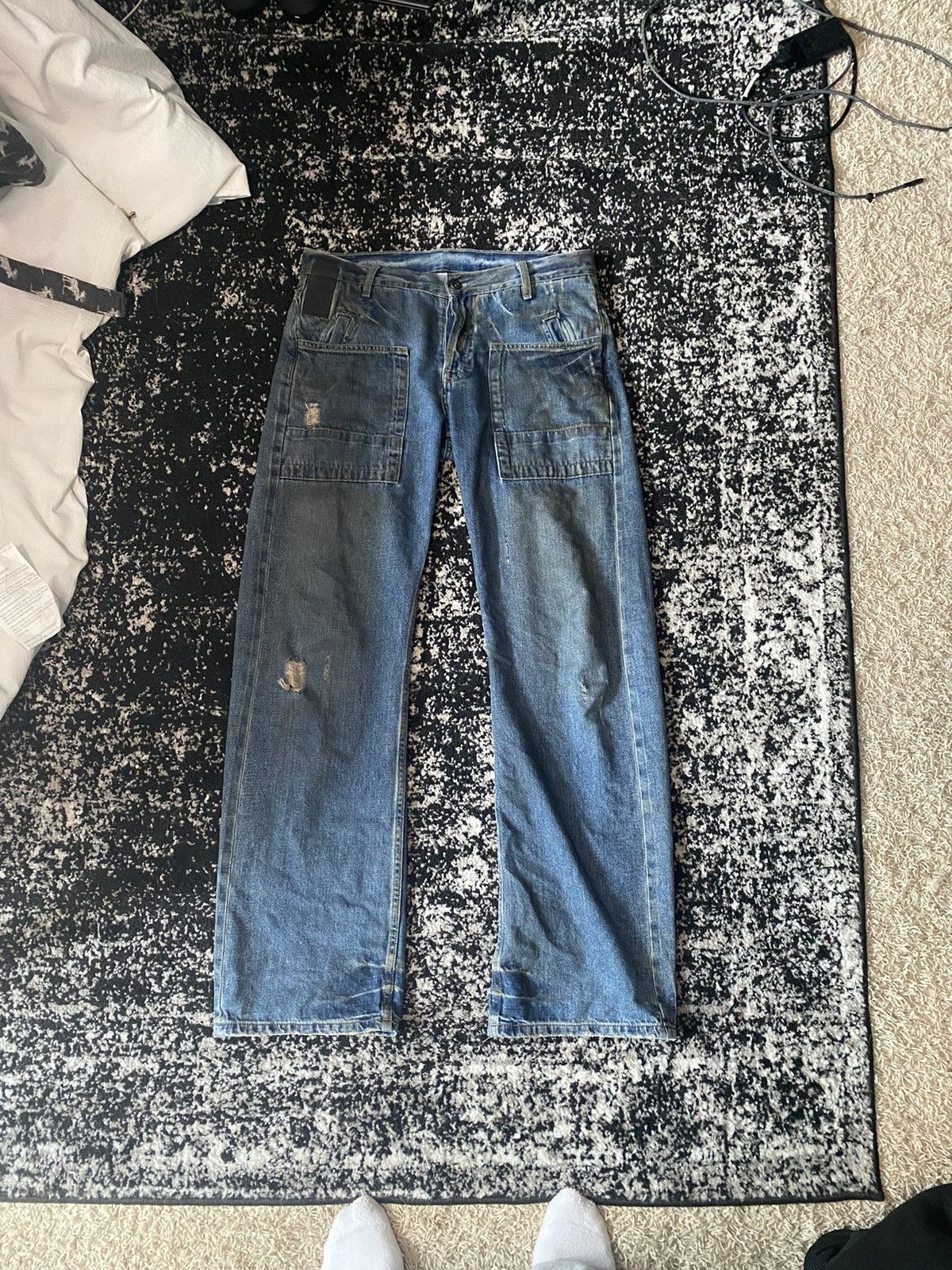 Rick Owens rick slab denim | Grailed