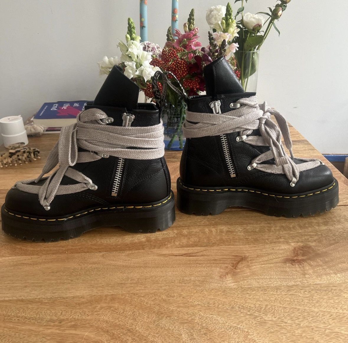 Rick Owens Rick Owens x Dr Martens 1460 jumbo lace pentagram boots ...