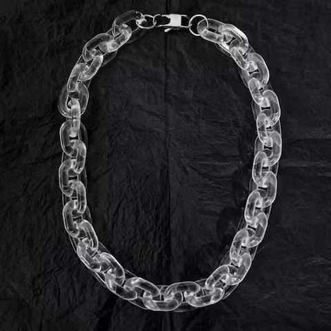 Chain Y2k Transparent Acrylic Chain Necklace | Grailed