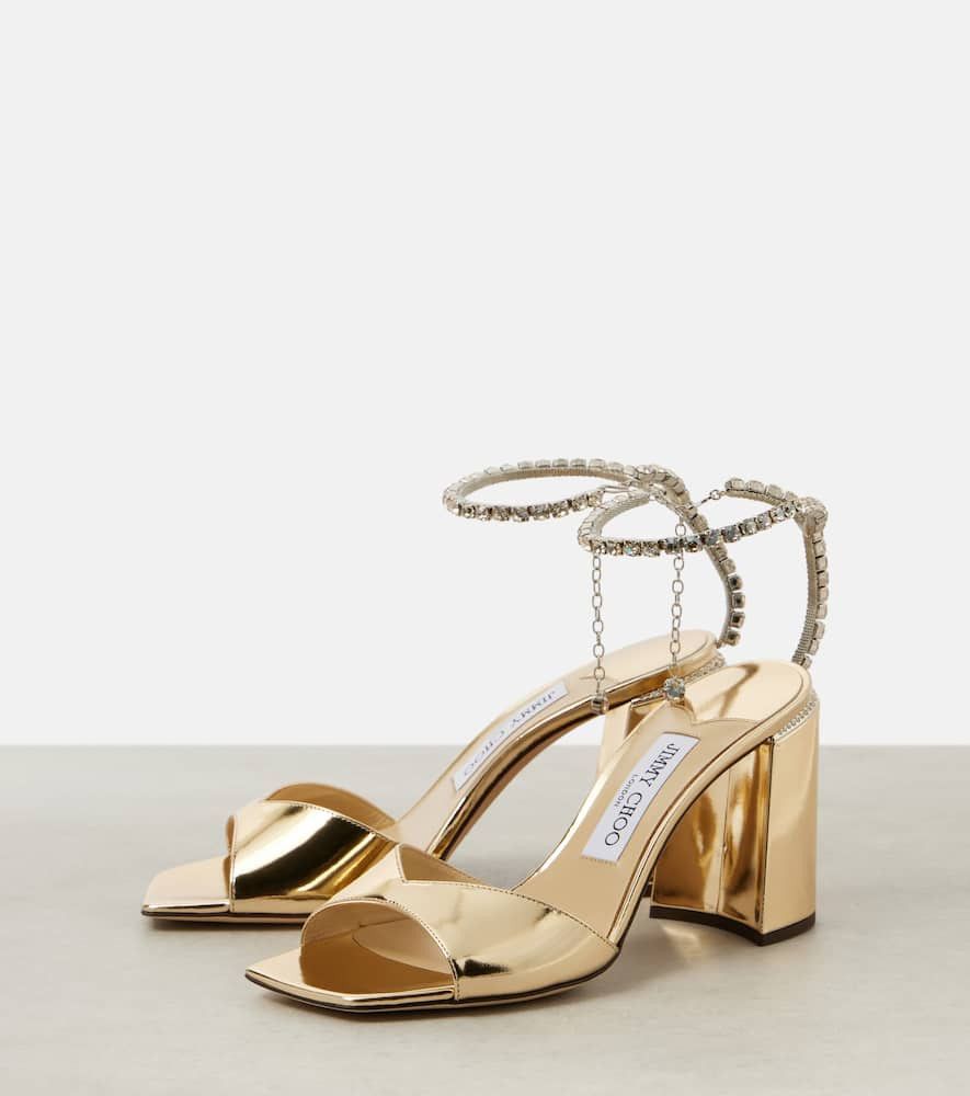 Jimmy Choo o1s22i1n0724 Saeda 85 Sandals in Gold | Grailed