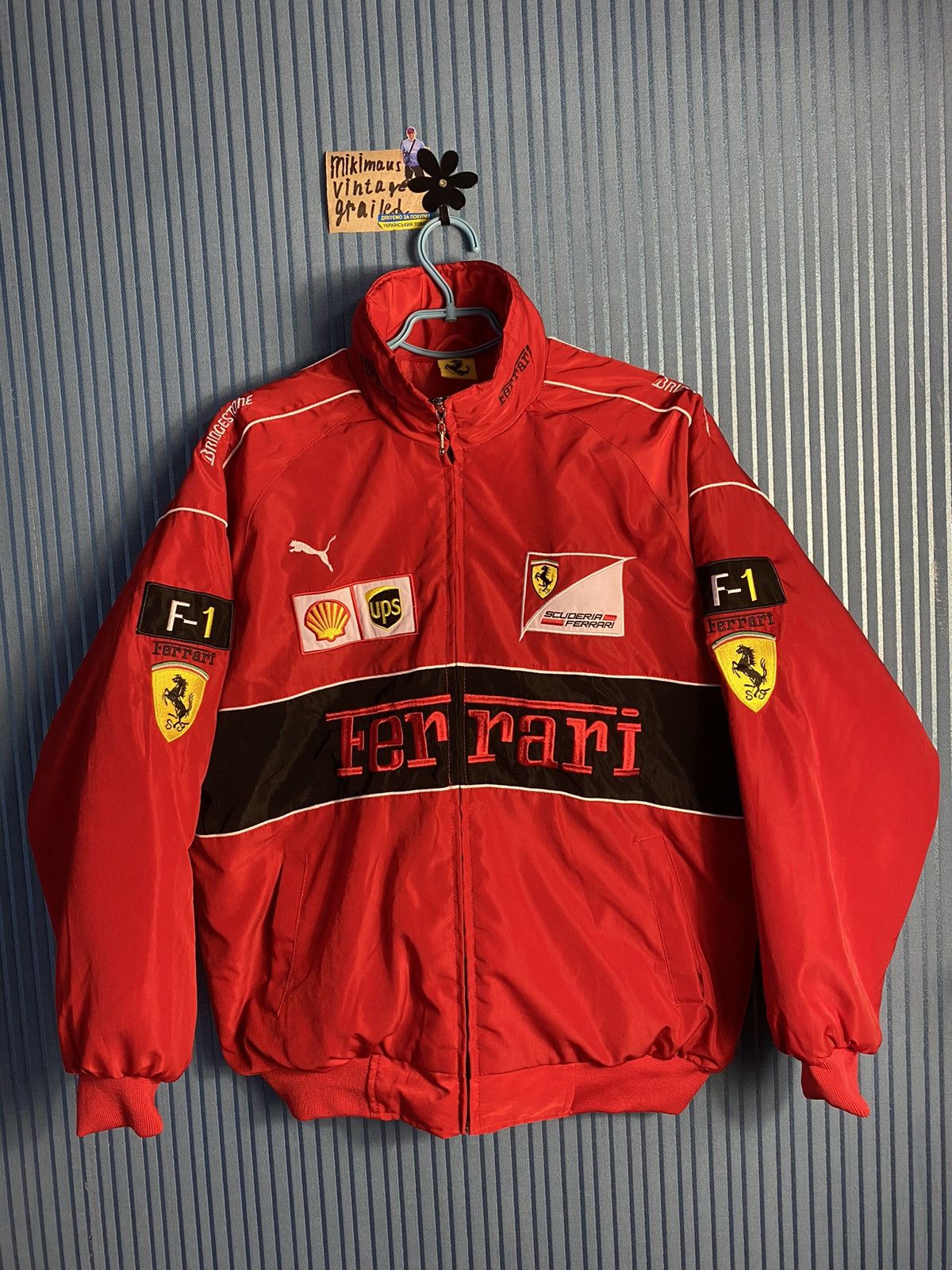 Vintage Vintage Ferrari Formula Uno Racing Bomber Jacket | Grailed