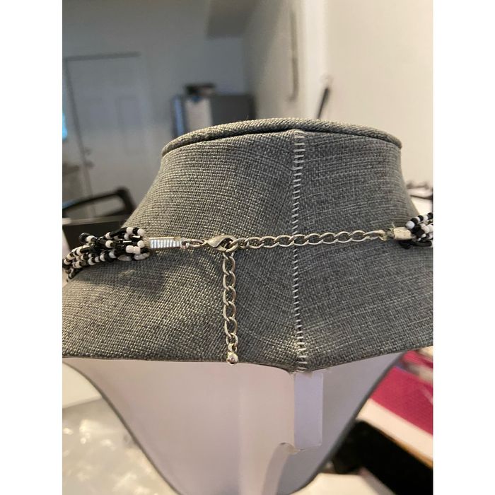 Generic Black and white beaded layered necklace | Grailed