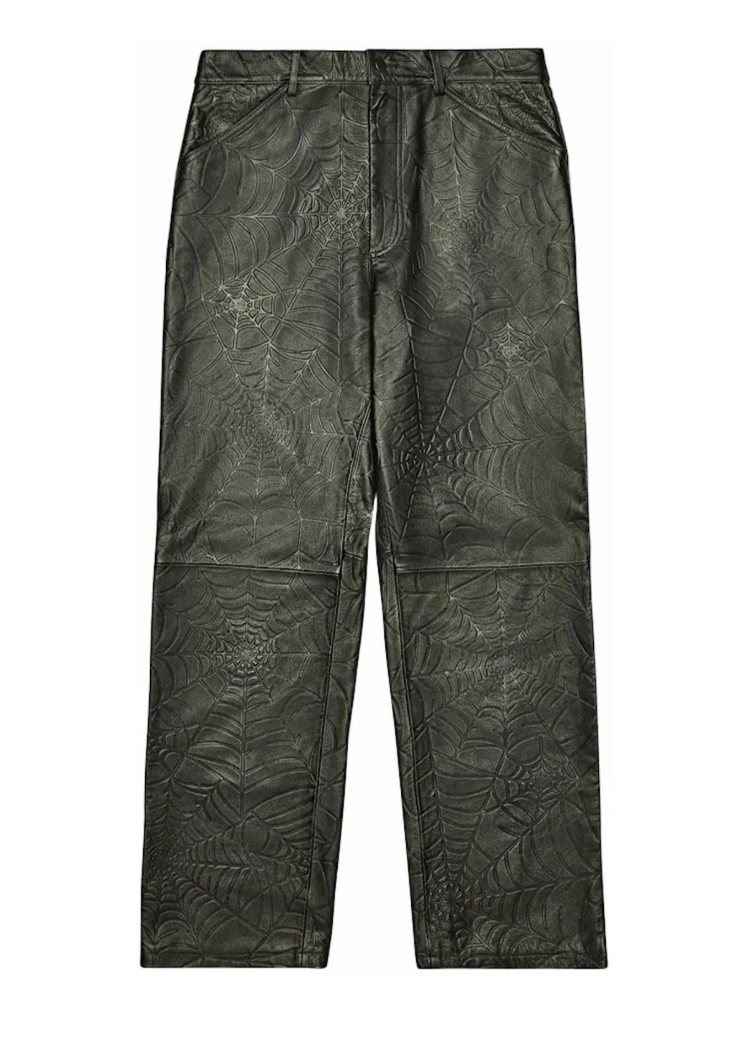 Spider Worldwide Sp5der Debossed Web Leather Pant | Grailed