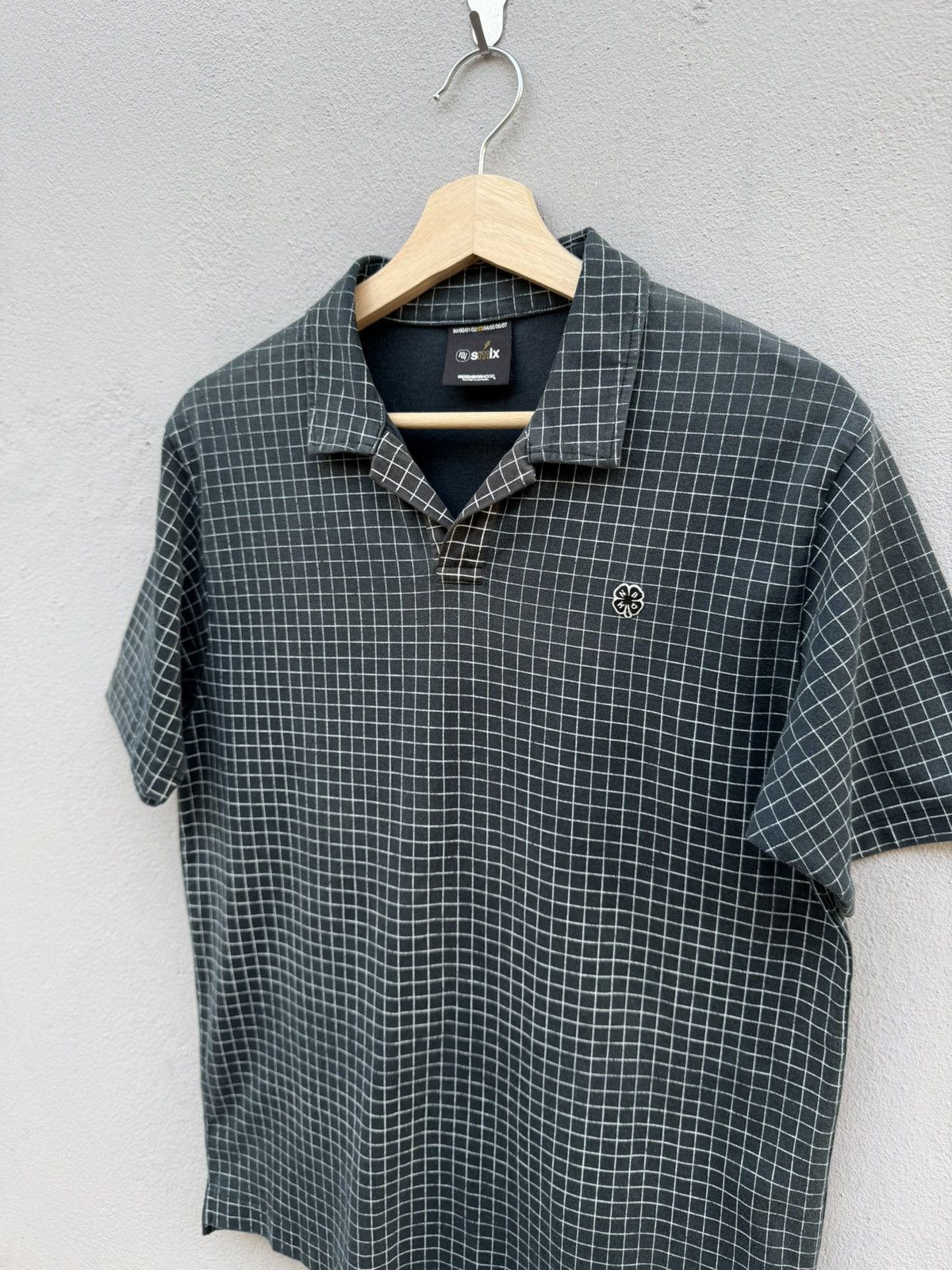 Neighborhood × Vintage Vintage 2003 NHBD Clover Logo Open Collar ...