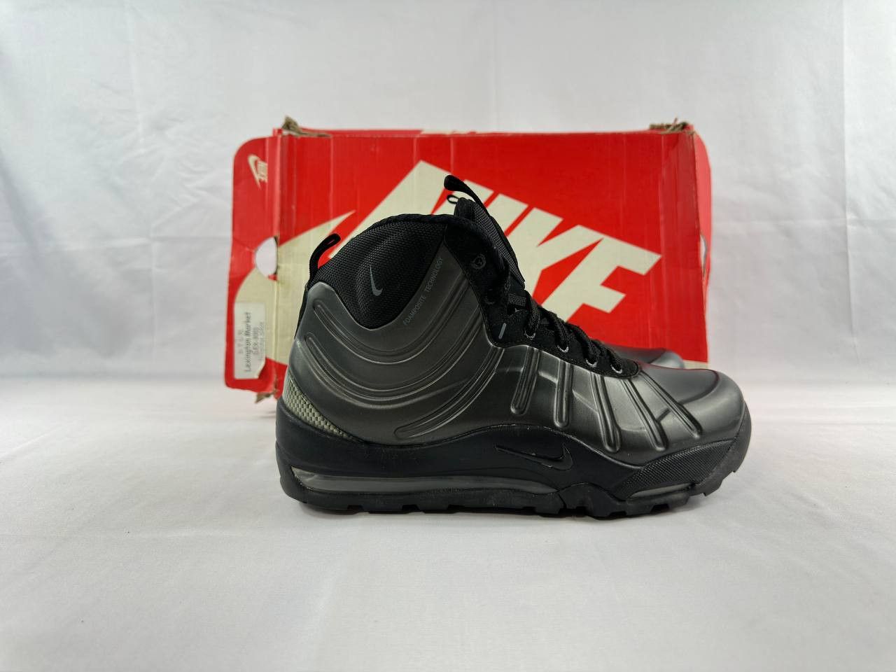 Nike Nike Air Max Bakin Posite Triple Black Foamposite Boot | Grailed
