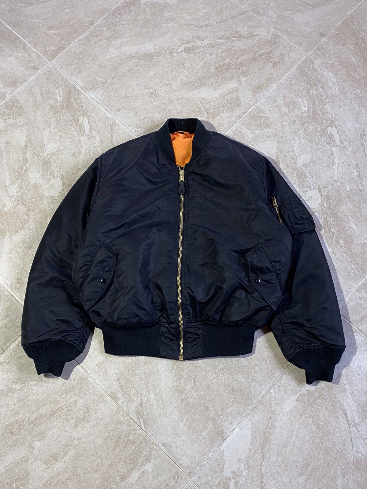 Vintage Vintage Alpha Industries type MA-1 Reversible Bomber jacket | Grailed