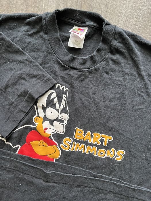 Vintage Rare Vintage 90s Bart Simpsons X KISS band gene Simmons t | Grailed
