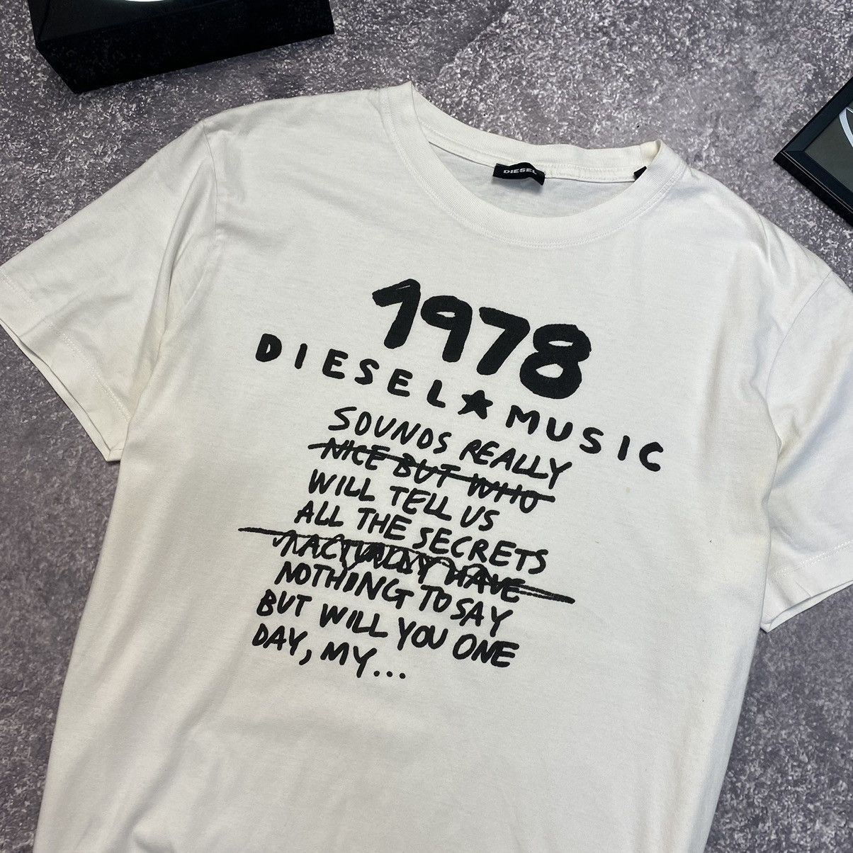 Diesel Designer Diesel Music Big graphic logo luxury tee | Grailed