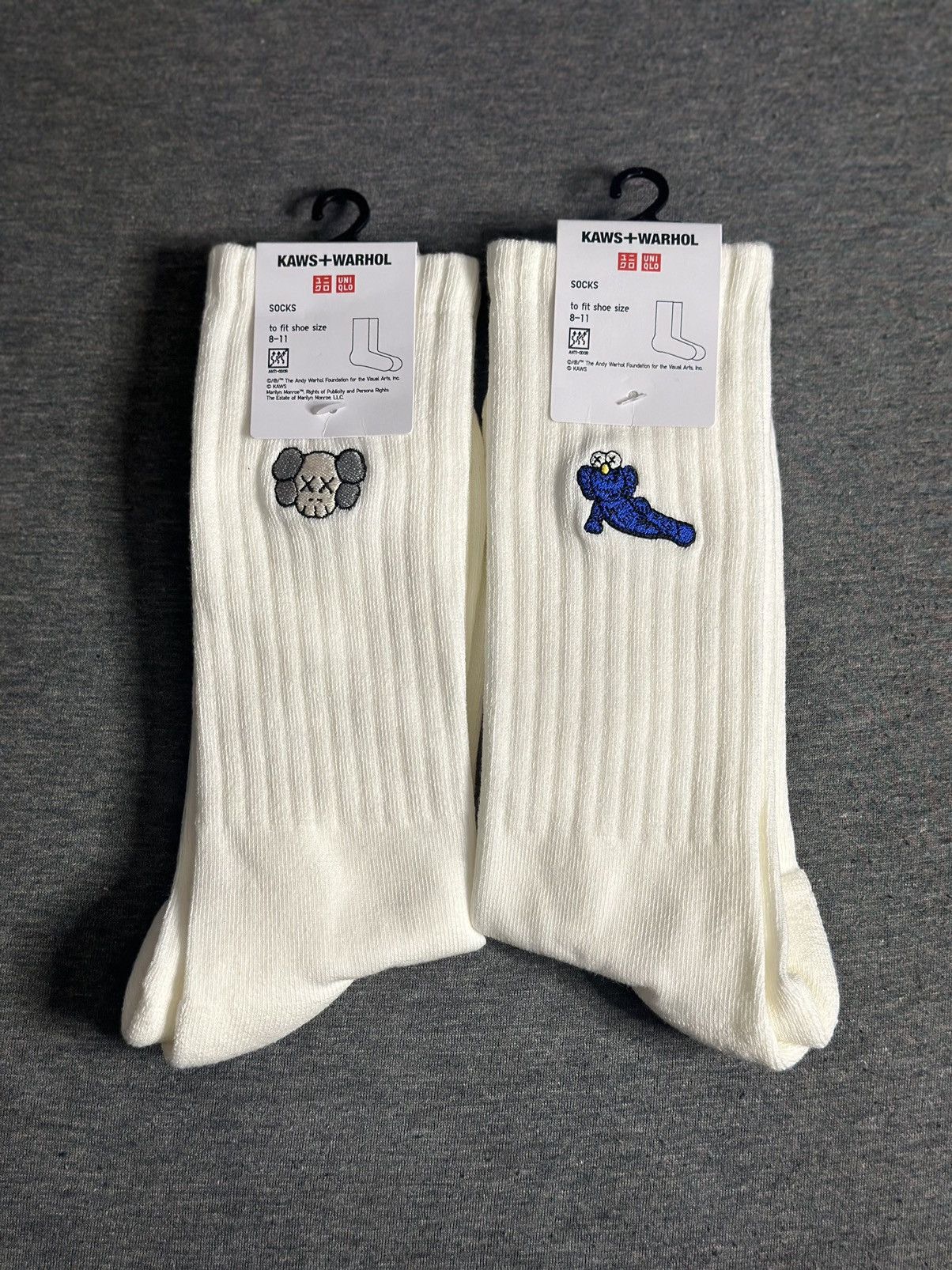 Hype × Kaws × Uniqlo Kaws x Andy Warhol Socks - 2 Pairs | Grailed