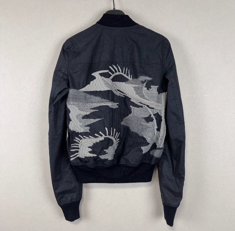 Rick Owens Rick Owens Double Line Wax Faced Ghost Face Embroidery Jac ...