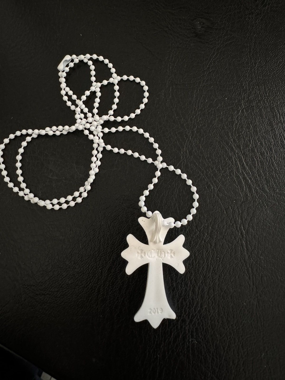 Chrome Hearts Chrome Hearts White Silichrome Cross Pendant | Grailed